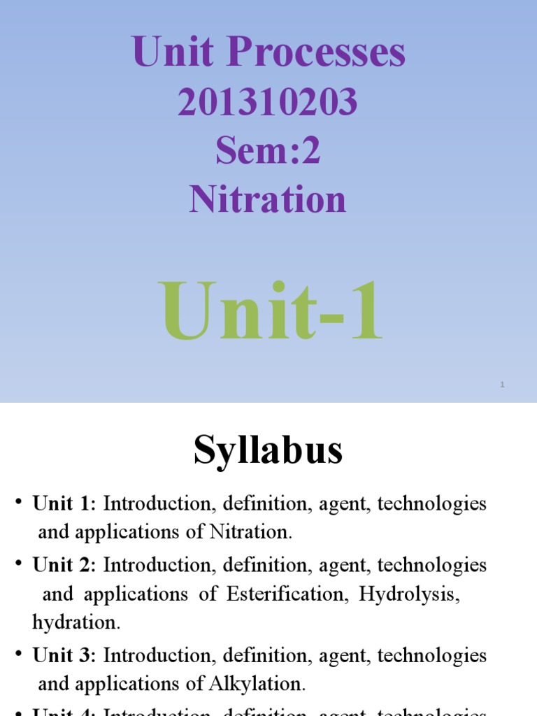 Sem 2 Unit 1 | PDF | Nitric Acid | Ester