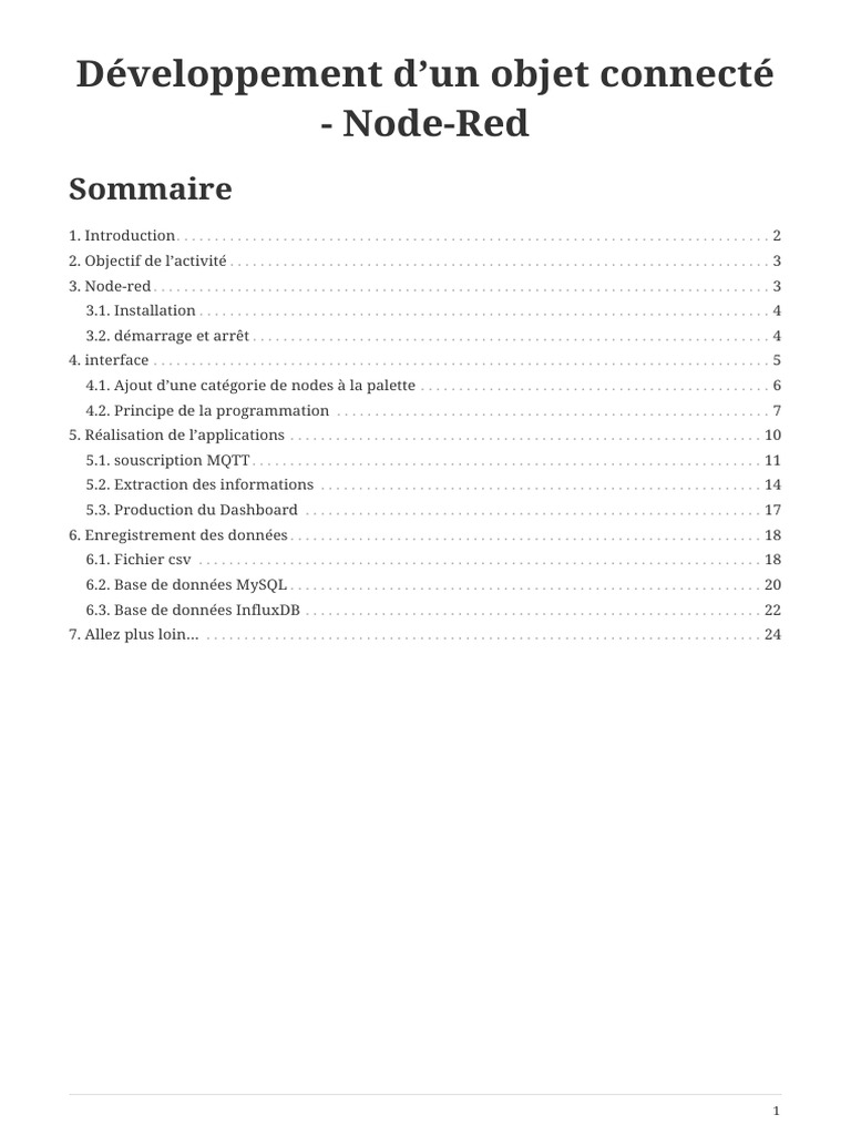 Nodered | PDF | Internet des objets | Serveur (Informatique)