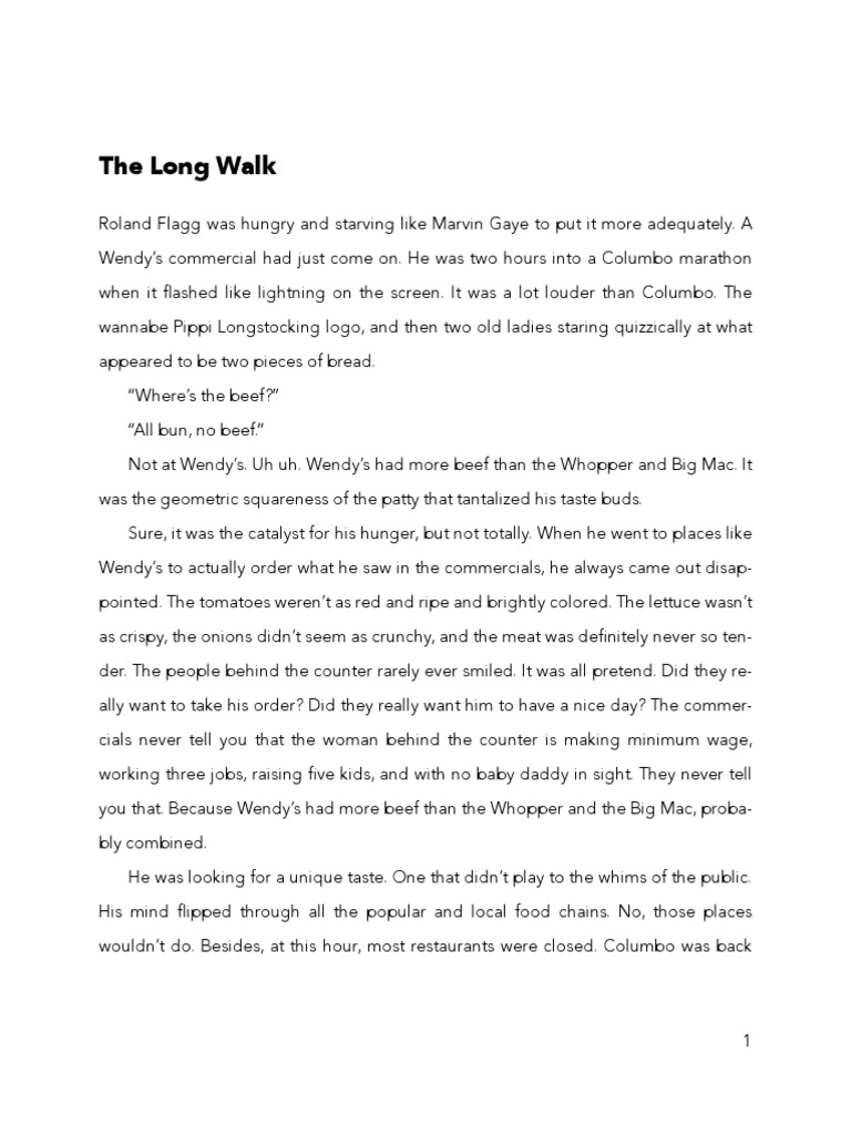 The Long Walk | PDF | Mystery, Thriller & Crime Fiction | History