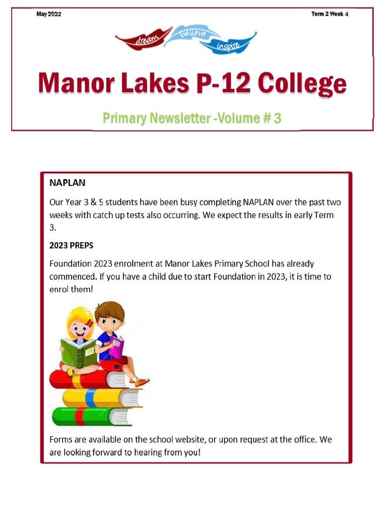 Newsletter - Week 2, Term 2. | PDF