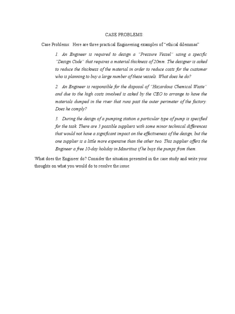 Case Problems Igcse | PDF