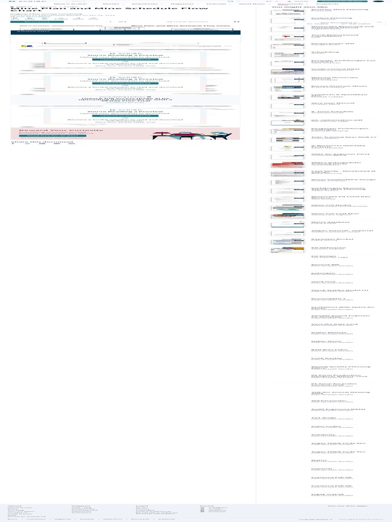 Mine Plan and Mine Schedule Flow Chart - PDF | PDF | Coal Mining ...