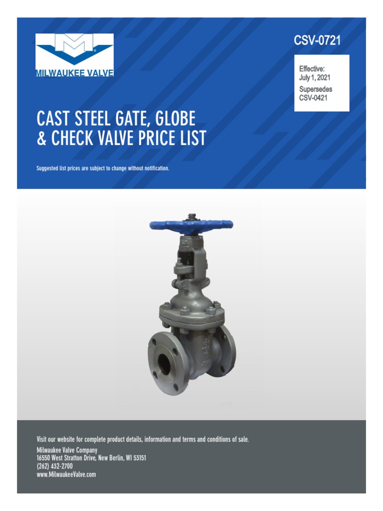 CSV 0721 | PDF | Valve | Pipe (Fluid Conveyance)