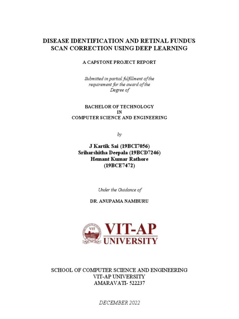 Disease Identification and Retinal Scan Correction Using Deep Learning ...