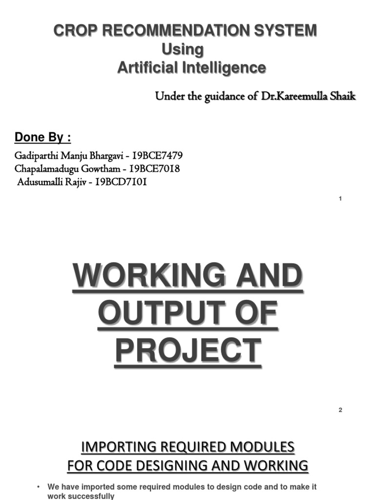 CROP RECOMMENDATION SYSTEM Review3 | PDF | Machine Learning | Internet & Web