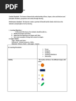 Lesson Plan Basic Shapes | PDF | Shape | Lesson Plan