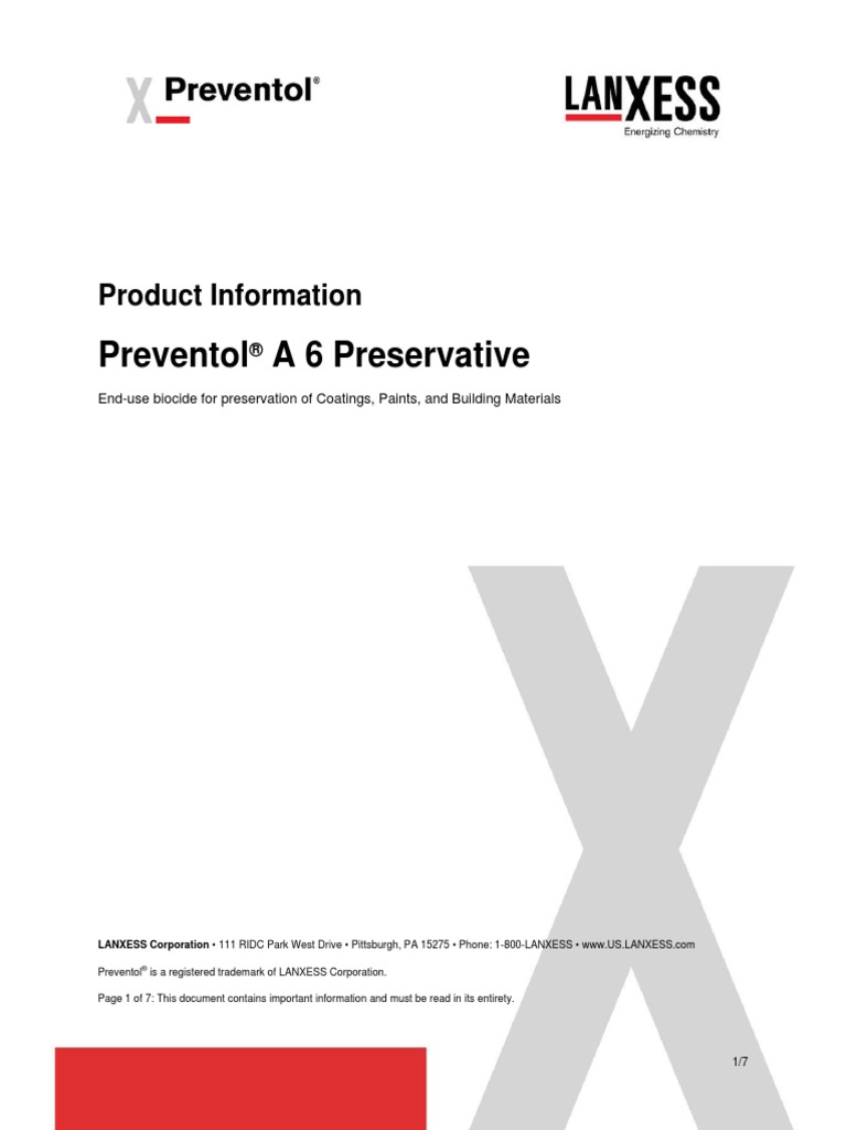 Preventol A6 | Download Free PDF | Physical Sciences | Materials