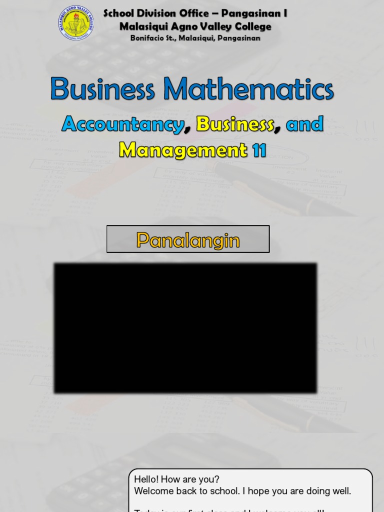 Business Math Fraction Decimals Percentage Week 1 | PDF | Decimal | Numbers