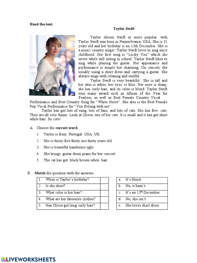 Read The Text. Taylor Swift | PDF | Taylor Swift | Country Music