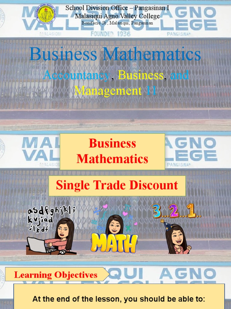 Business Math Single Trade Discount | PDF | Discounts And Allowances ...