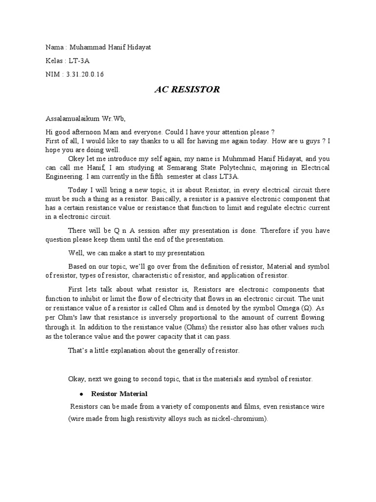 Muhammad Hanif Hidayat - 33120016 - LT3A - English Script Presentation ...