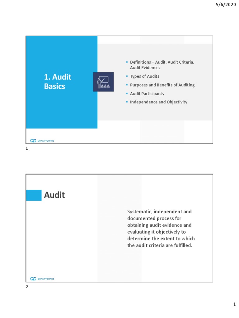QMS Auditor Lead Auditor Course Slides | Download Free PDF | Audit ...