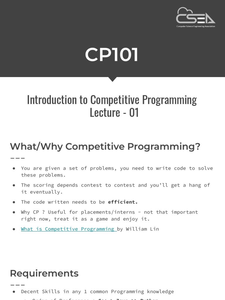 CP101 Lecture1 2022 | PDF | Boolean Data Type | Data Type
