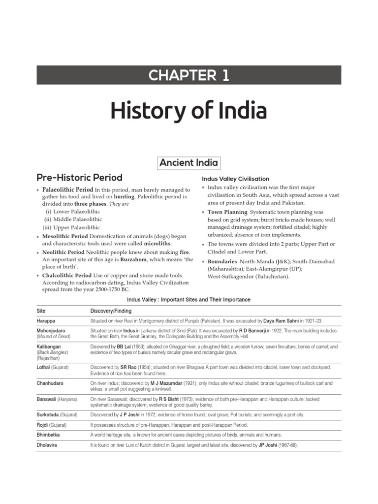 History of India: Ancient India Pre-Historic Period | PDF | Vedas