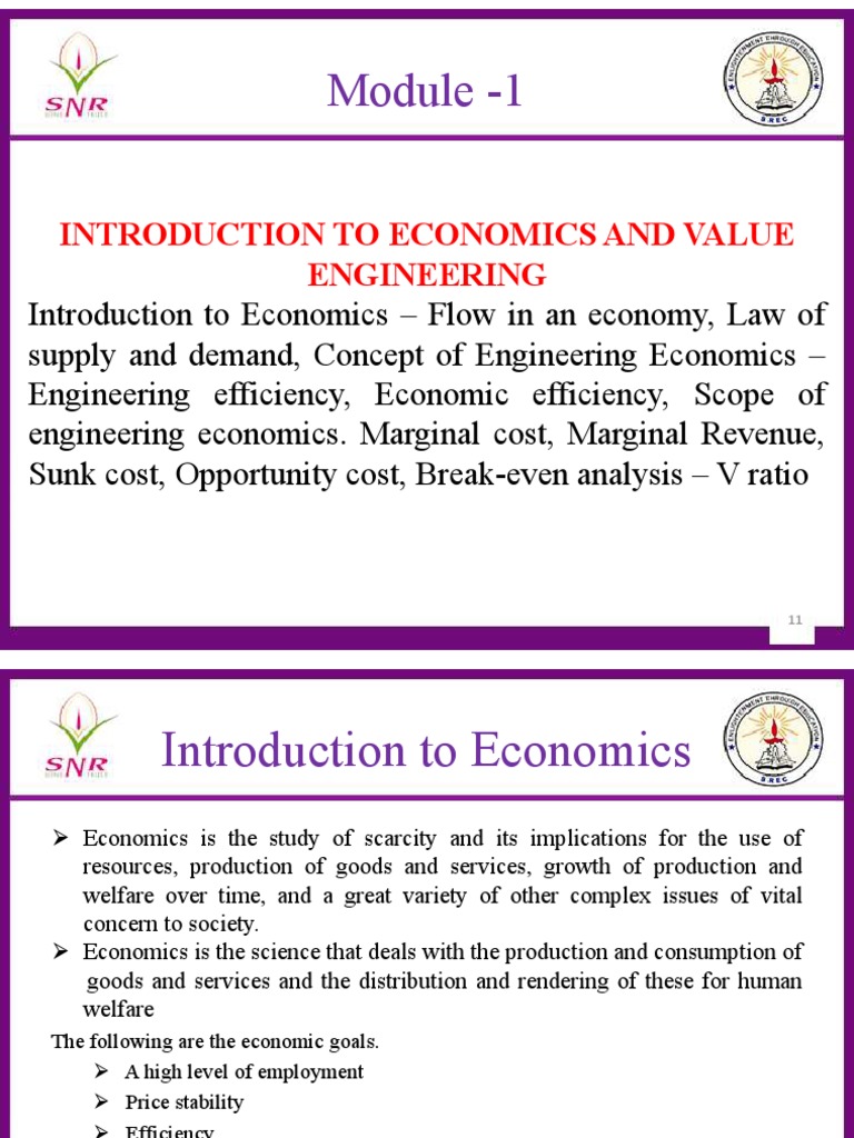 Engineering Economics Modules 1-2 | PDF | Supply And Demand | Supply (Economics)