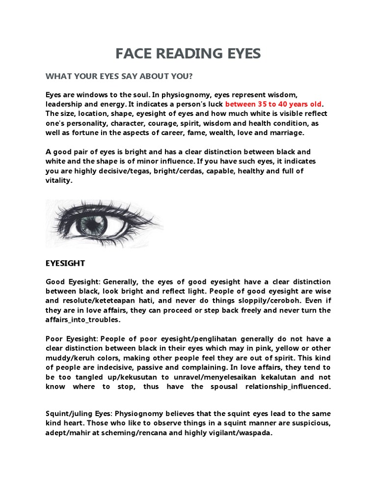 FACE READING EYES | PDF | Visual Perception | Psychology