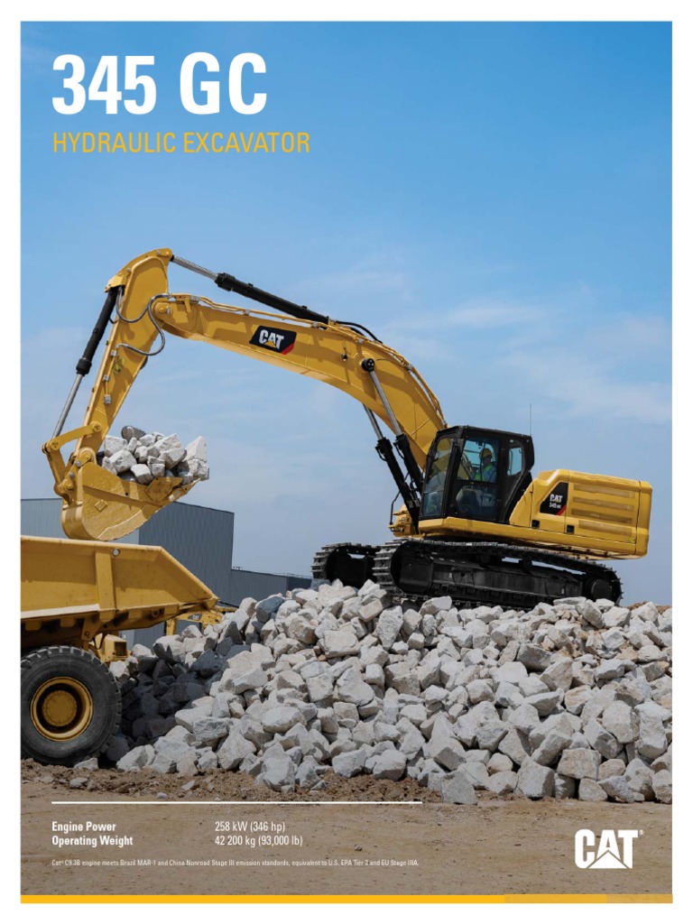 345GC Brochure | PDF | Fuel Efficiency | Manufactured Goods