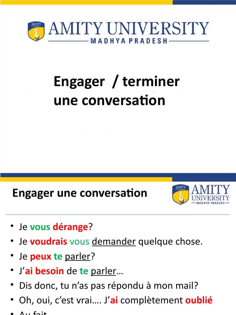 9 - Engager - Terminer Une Conversation | PDF