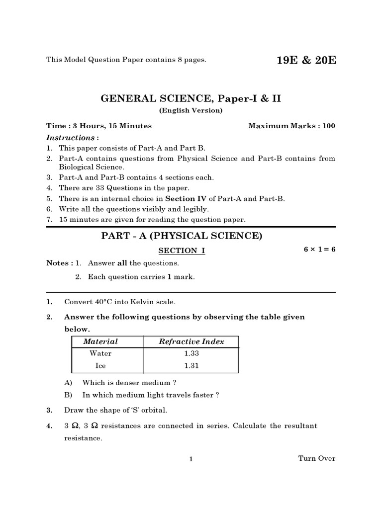 Science Exam Question Paper PDF | PDF | Respiratory System | Homo