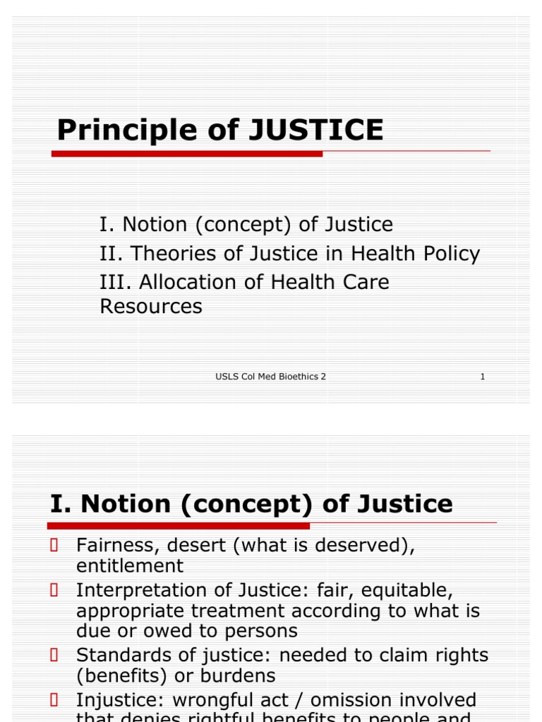 Principle of JUSTICE | Bioethics | Justice