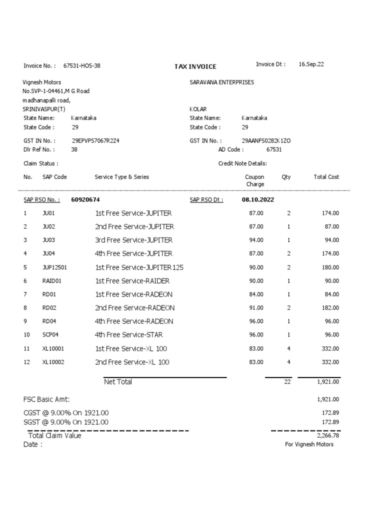 Tax Invoice | PDF | Taxation | Economies