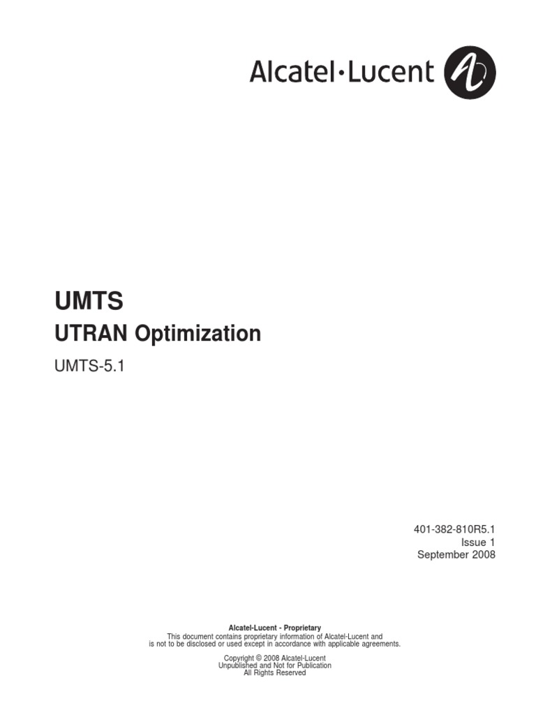 UMTS Optimization 5.1 | PDF | Information | Computer Network