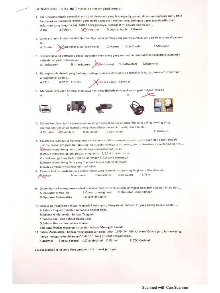 Informatika Soal PAS | PDF
