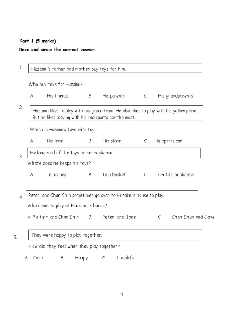 Year 3 English Paper 2022-2023 | Download Free PDF | Foods | Cuisine