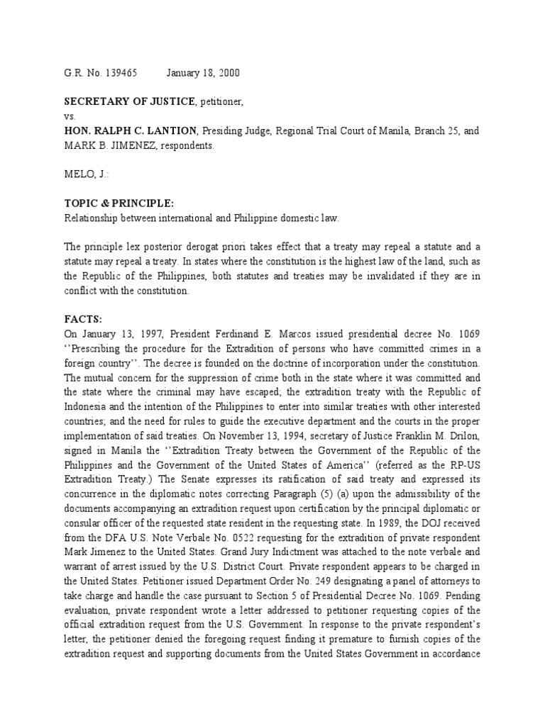 Relationship between international and Philippine domestic law | PDF ...