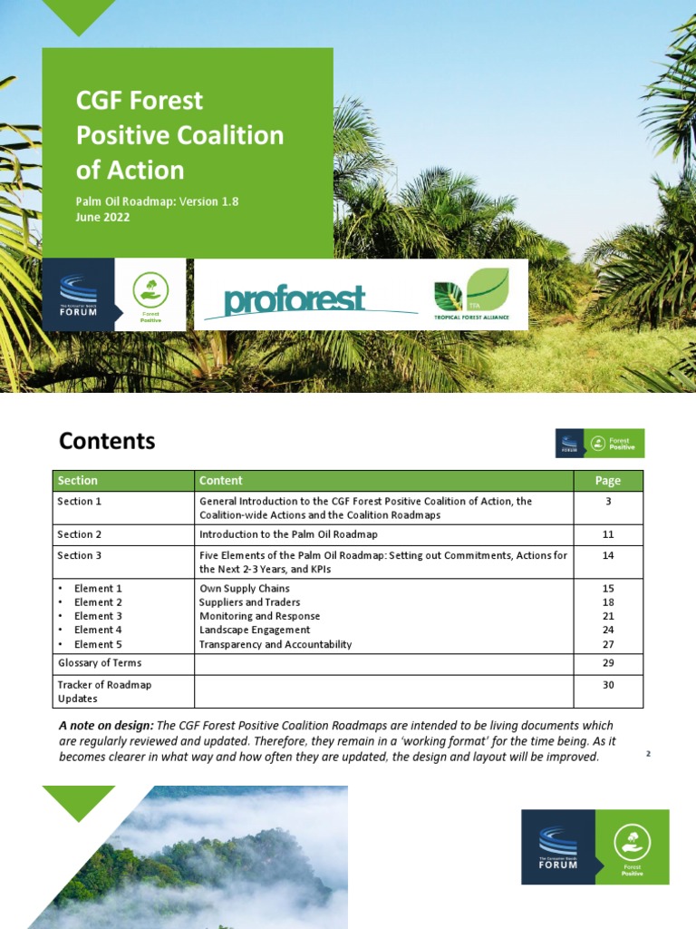 CGF FPC Palm Oil Roadmap | PDF | Supply Chain | Deforestation