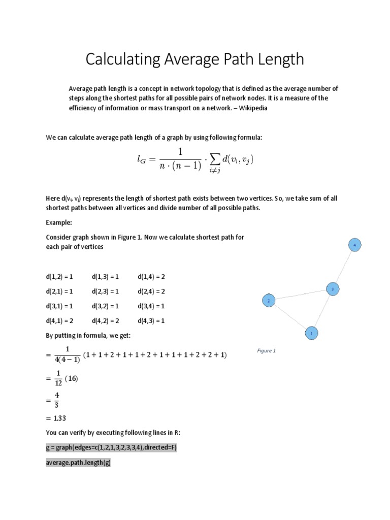 Calculating Average Path Length | PDF