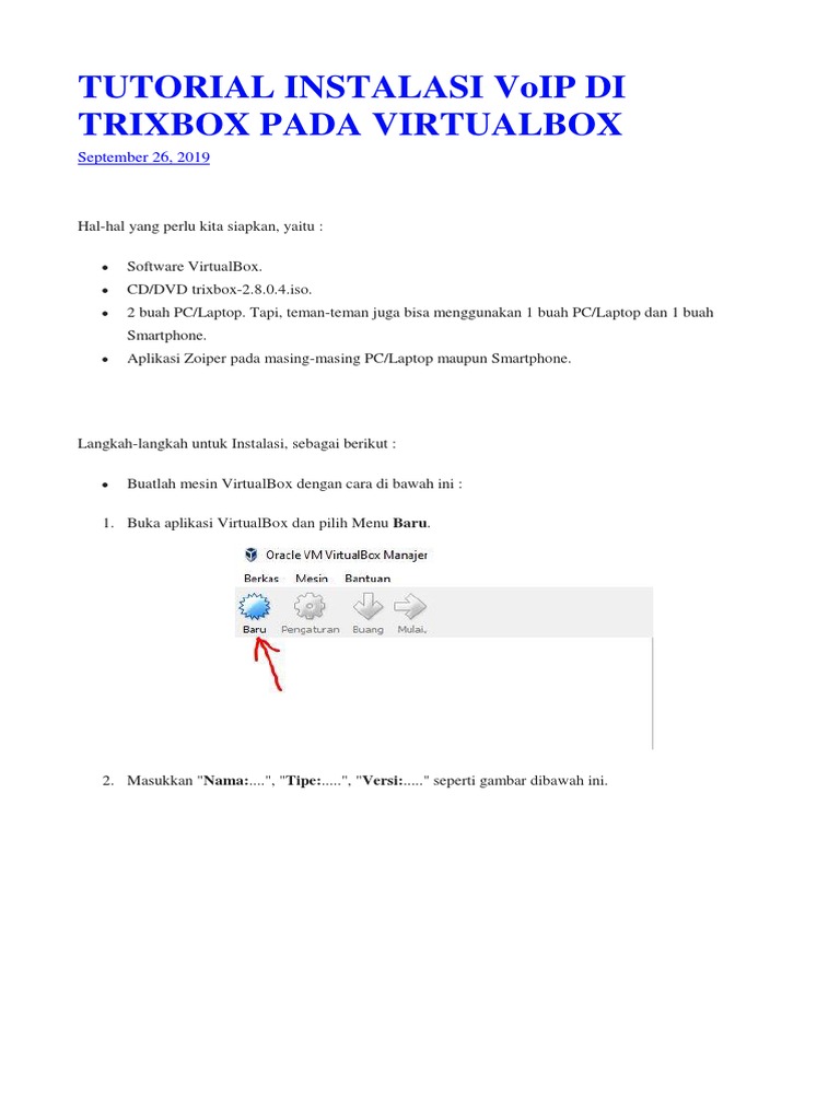 Tutorial Instalasi Voip Di Trixbox Pada Virtualbox | PDF