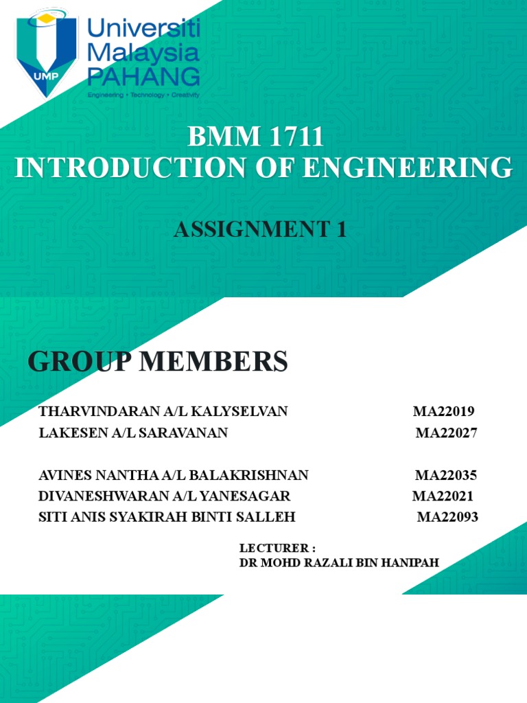 BMM 1711 - Assignment 1 | PDF | Technology & Engineering