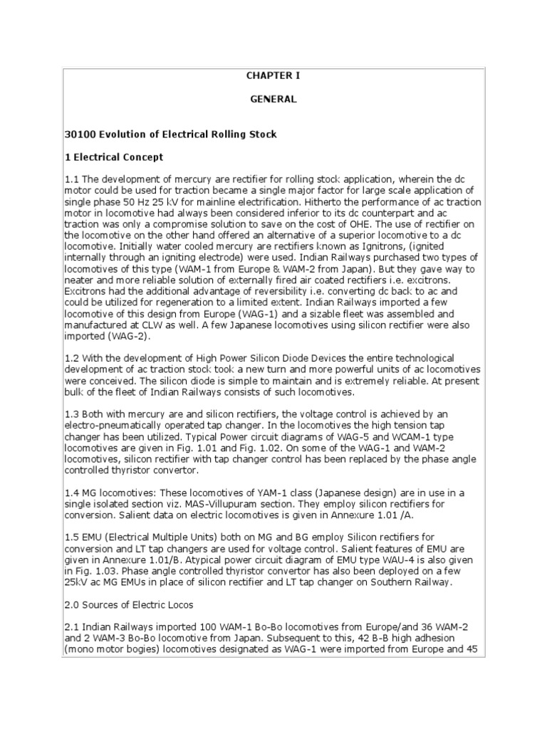 Electrical Rolling Stock Maintenance | PDF | Rectifier | Locomotives