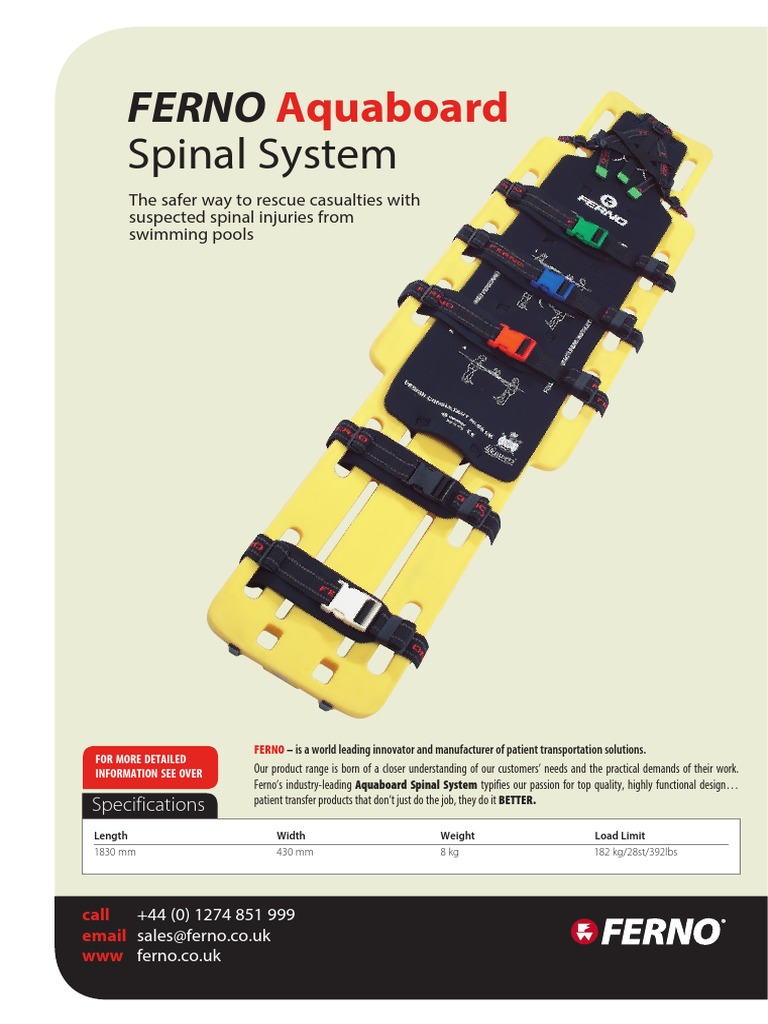 Aquaboard: Pool Rescue for Spinal Safety | PDF | Equipment ...
