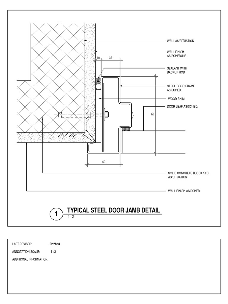 Typical Steel Door Jamb Detail | PDF