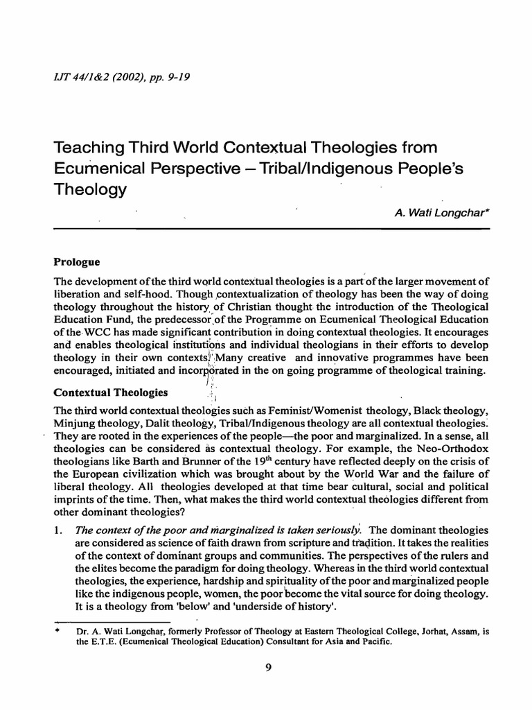 Wati Longchar | PDF | God | Theology