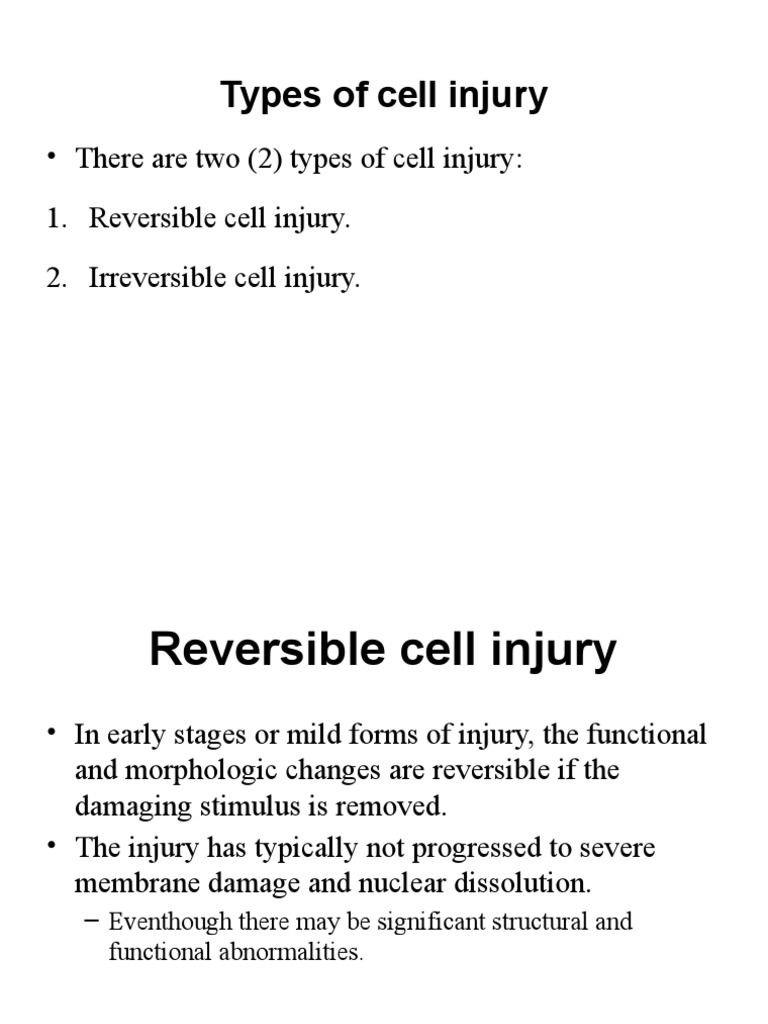 Session 05-Types of Cell Injury | PDF | Mitochondrion | Ischemia