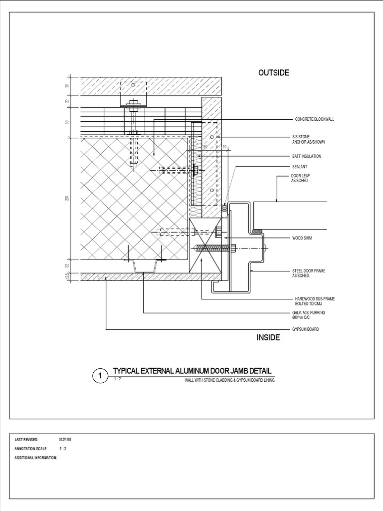 5 Typical External Steel Door Jamb Detail | PDF | Economic Sectors ...