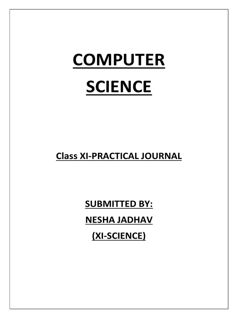 Computer Science Project | PDF | Information | Computing Computer Science Project | PDF | Information | Computing