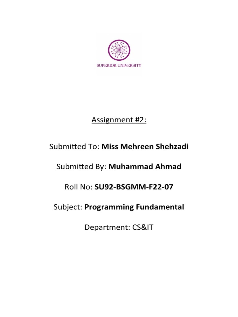 Assingment 2 PF | PDF | Namespace | Quadratic Equation