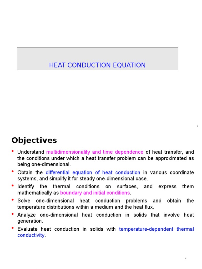 Chapter 2 HEAT CONDUCTION EQUATION 2021 | PDF | Thermal Conduction ...