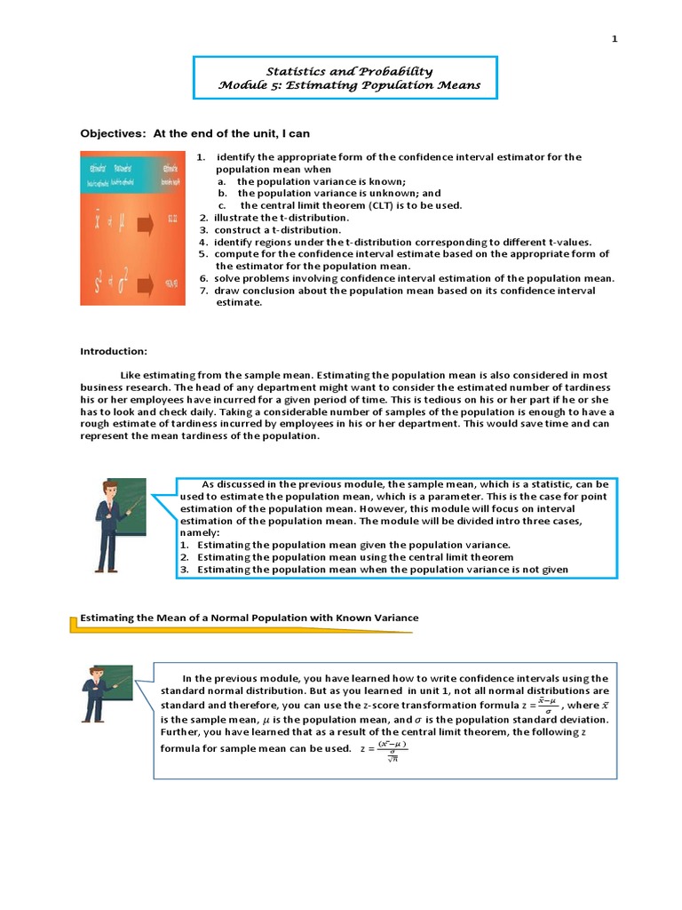 Statistics and Probability Module 5 Moodle - Copy | PDF | Normal ...