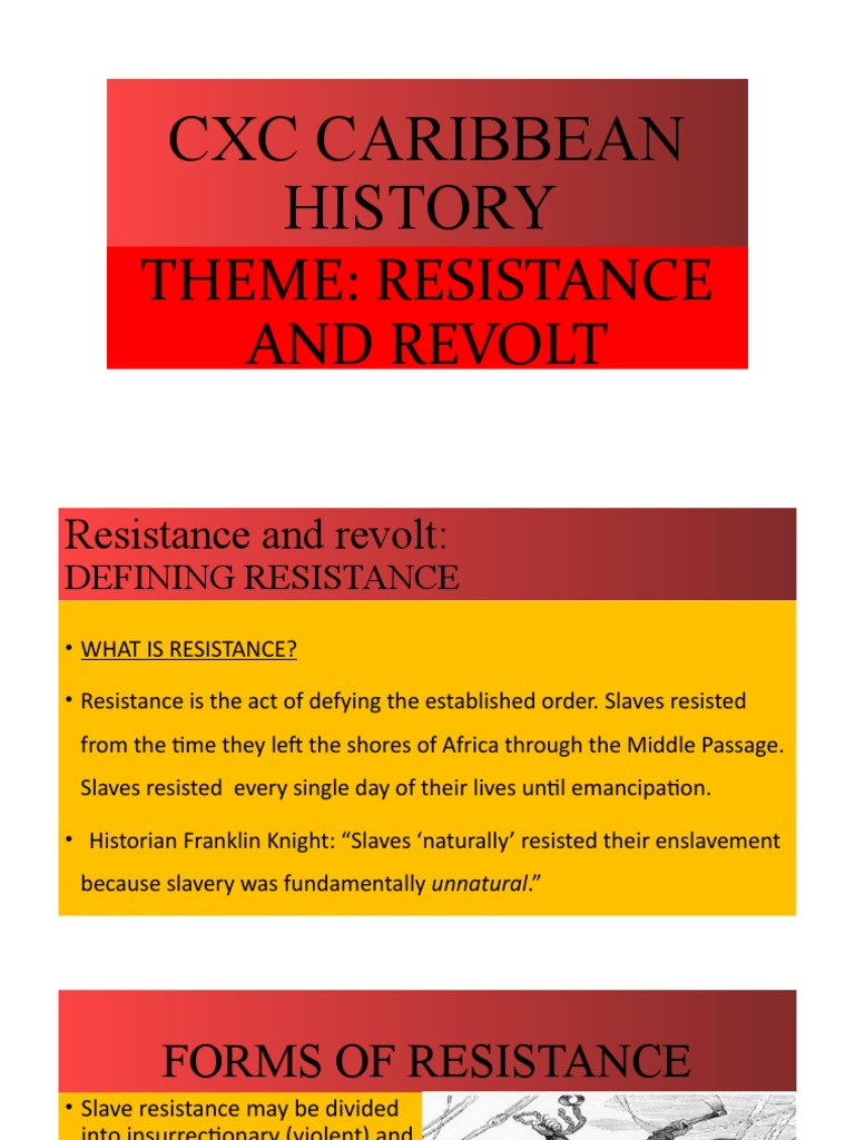 Caribbean Slave Resistance | PDF | Slavery | African Diaspora