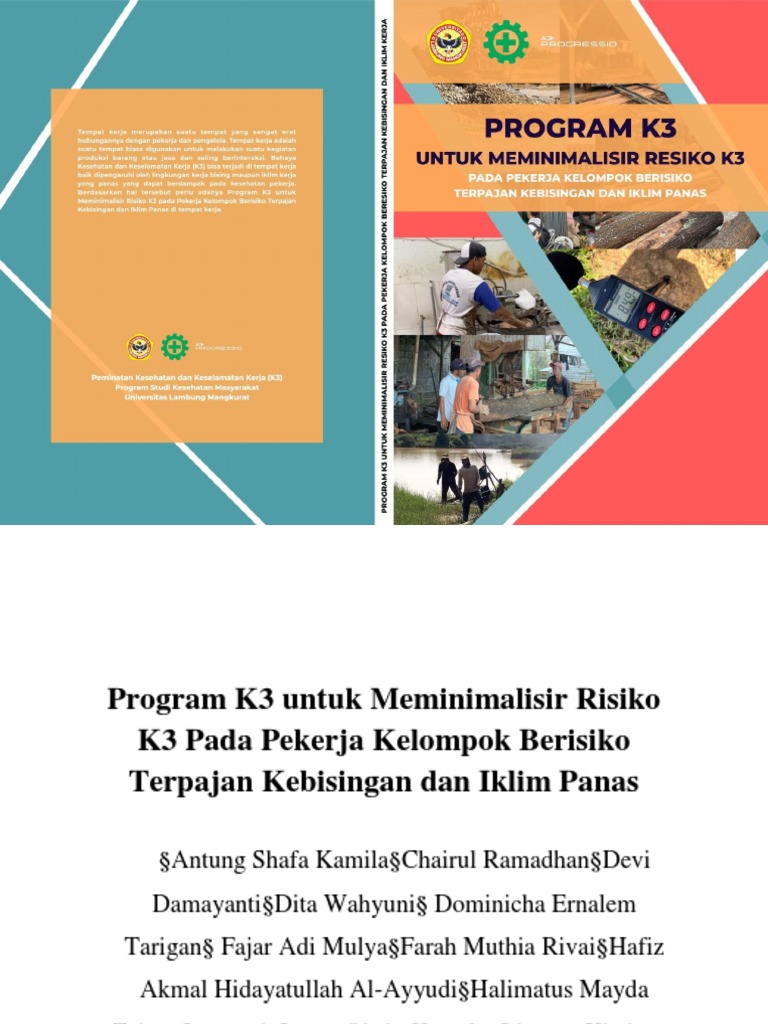 Buku Program K3 Untuk Meminimalisir Risiko K3 Pada Pekerja Kelompok Berisiko Terpajan Kebisingan ...