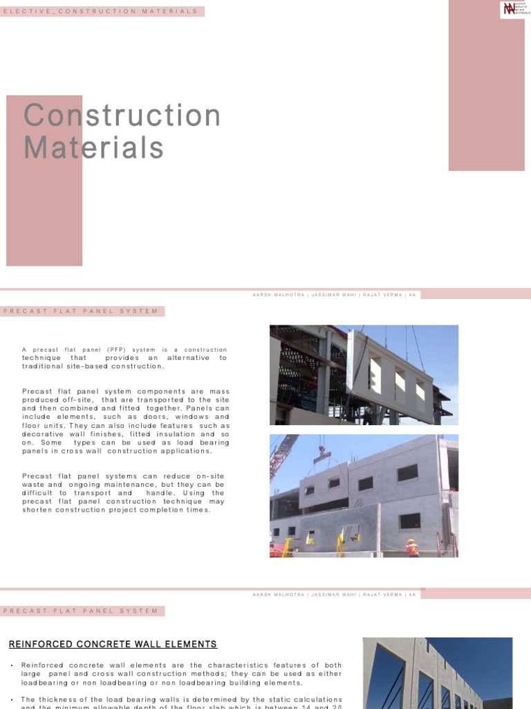 Precast Flat Panel System Overview | PDF | Concrete | Precast Concrete