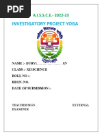 Yoga Project Class 12 Cbse | PDF | Hatha Yoga | Yoga