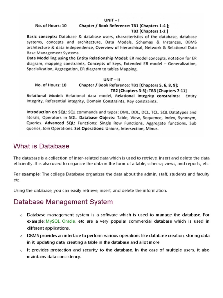 Dbms U 1 Pdf Yash Pdf Databases Relational Database 5646