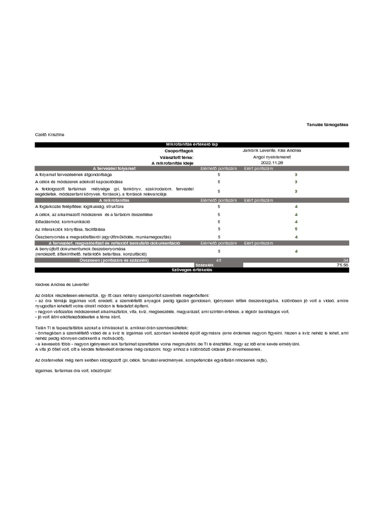 6 - Angol Nyelvismeret - Jambrik Levente, Kiss Andrea | PDF