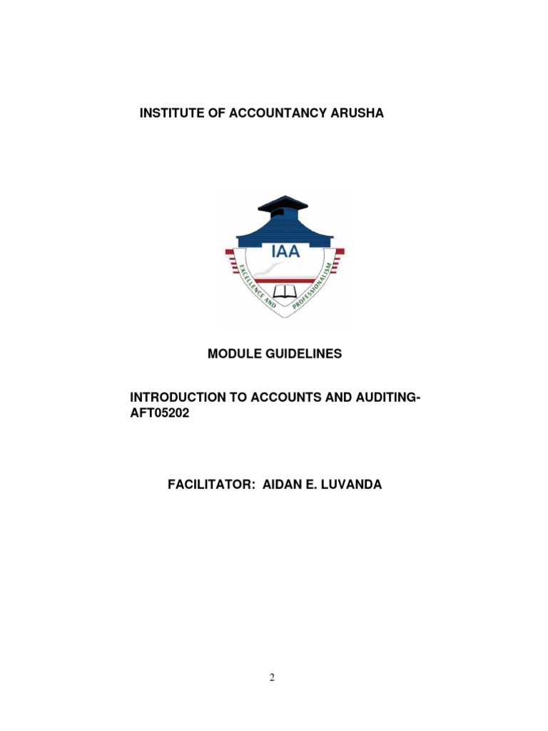 Introduction To Accounts and Auditing | PDF | Educational Assessment ...